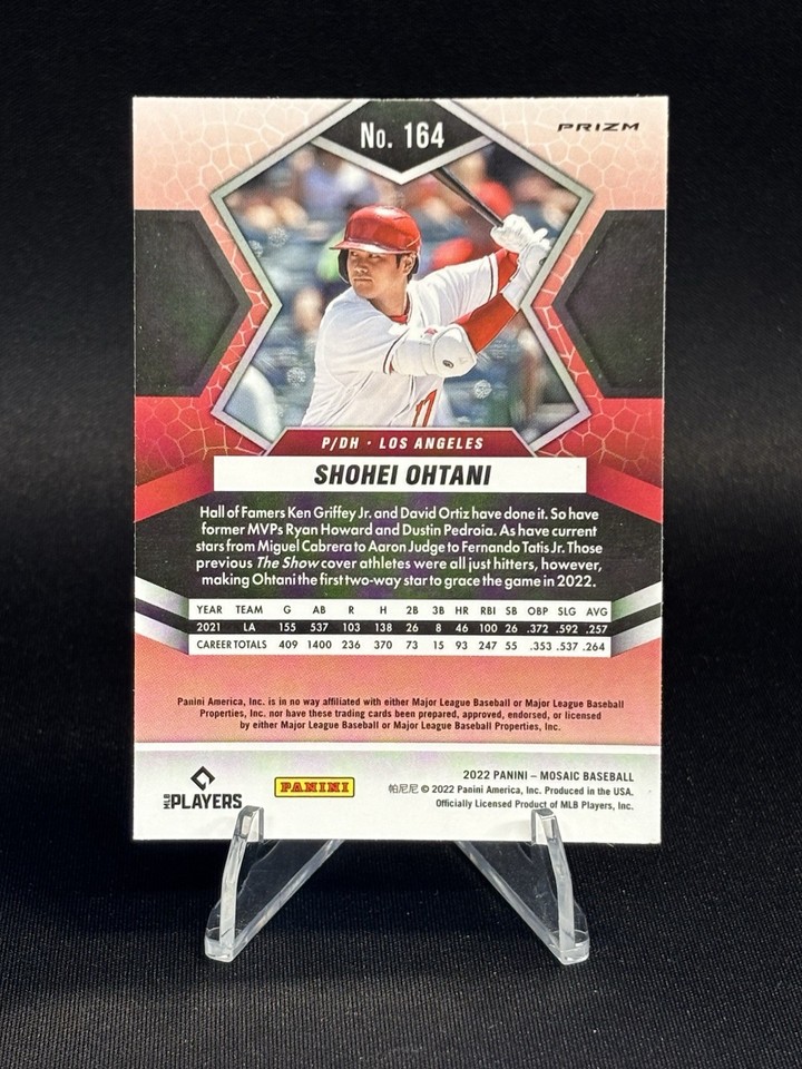 2022 Mosaic SHOHEI OHTANI #164 Pink Camo Prizm Refractor Insert Card ...