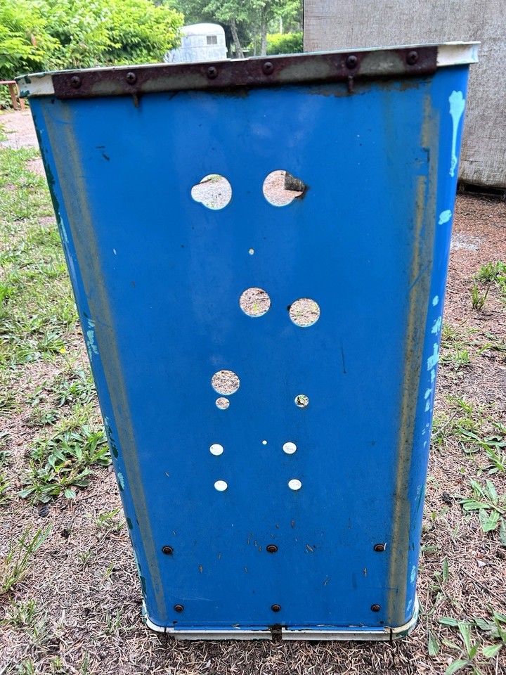 Vintage Payphone Kiosk Telephone Phone Blue Box Coin Wall Booth Metal ...