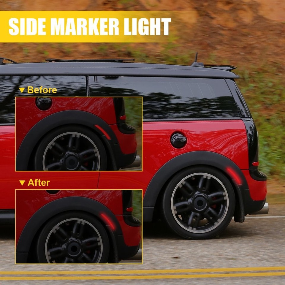 Pair LED Rear Red Side Marker Lights For Gen 2nd Mini Cooper R55 R56 ...