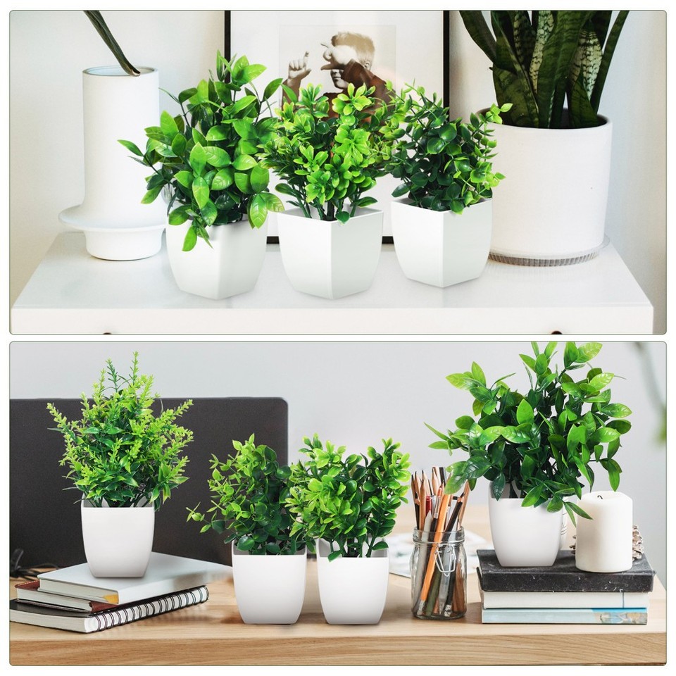 4 Pcs Artificial Greenery for Decoration Fake Plants Room Decorative ...