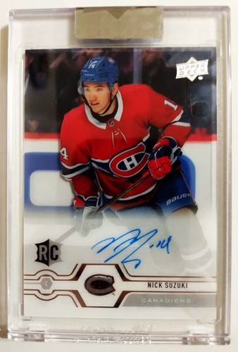 NICK SUZUKI 2019-20 UPPER DECK CLEAR CUT ROOKIE AUTO #CC-NS AUTOGRAPH ...
