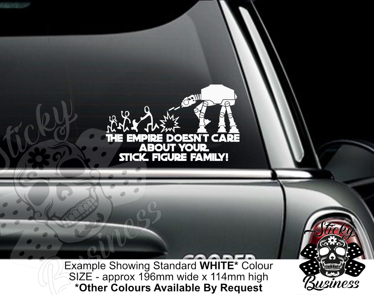 Star Wars Car Stickers People HVD Star Wars Stick Figure Family Car