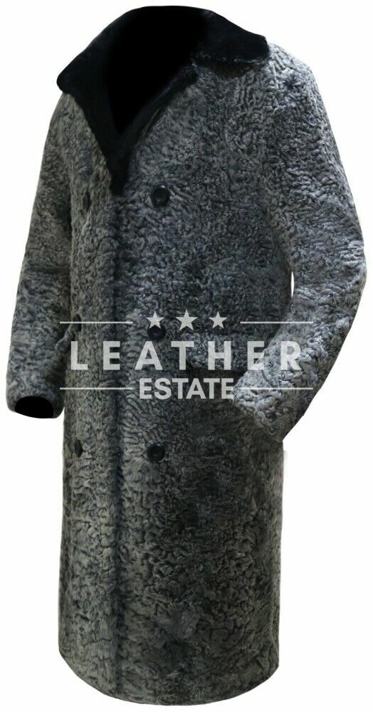 Grey Persian Lamb Fur Coat ,Real Mink Collar,Persian Astrakan Lamb ...