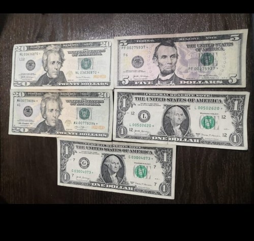 star dollar bills with fancy serial numbers, we decided to sell all in ...