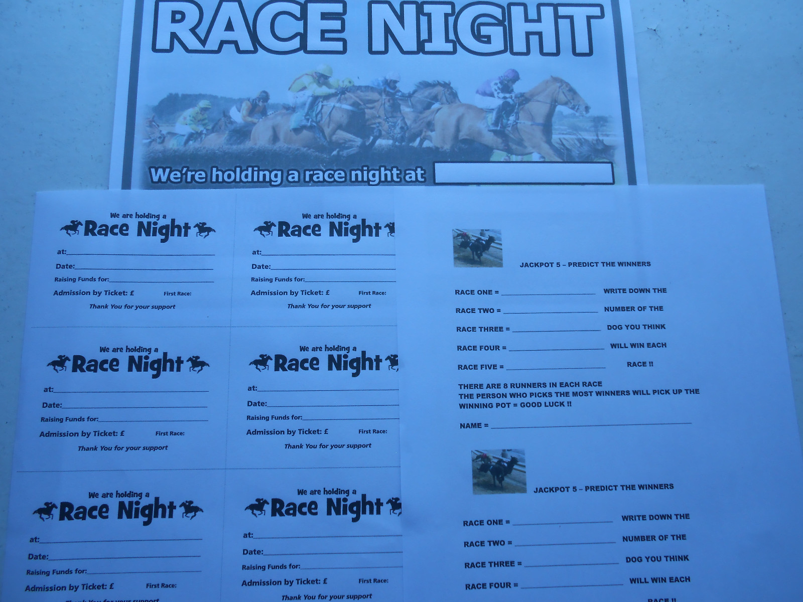 THE SUPERB RACE NIGHT DVD HORSE RACING SET - 50 PER RUNNER TICKETS-PIG ...