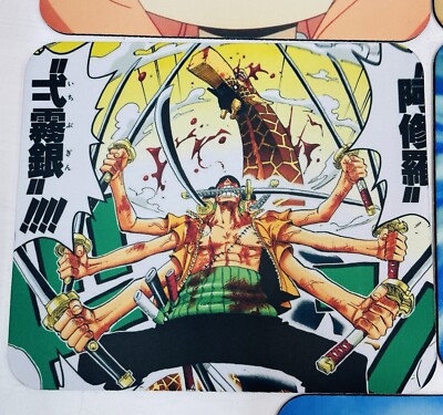 Mousepad Zoro Anime Swordsman Pirate for Office, Game Room, Computer ...