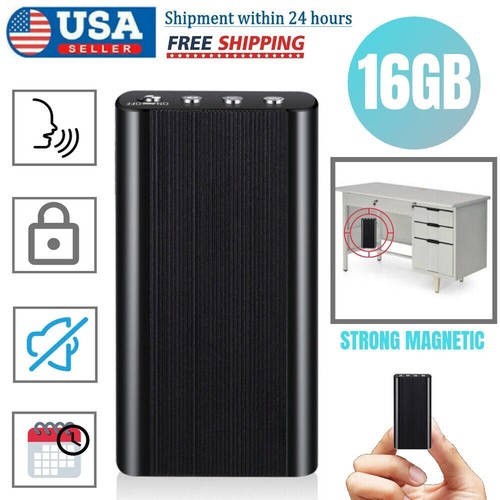 240 Hr Mini Recorder Spy Digital Voice Activated Audio Magnetic MP3 ...