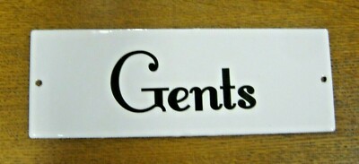 "GENTS" Bathroom Men's Room Man Cave Enamel Metal Wall Mount Novelty ...