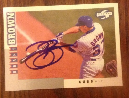 Brant Brown Hand Signed 1998 Score Baseball Card Chicago Cubs | eBay