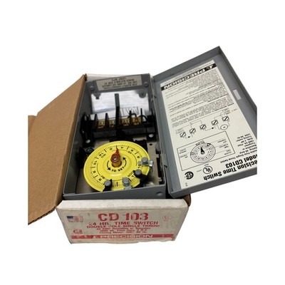 Precision CD103 24 Hour Time Switch DPST 40Amp 120V 60Hz Mechanical ...