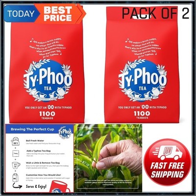 Typhoo Tea 1100 Bags x 2 Multipack | Bold Everyday Black Tea | UK ...