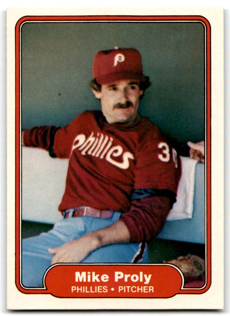 1982 Fleer Mike Proly Philadelphia Phillies #254 Set Break - Most NM ...