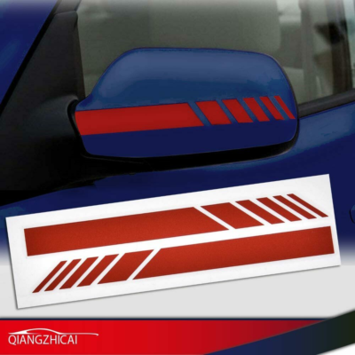 Fit For Red Car Accessories Rearview Mirror 5D Sticker Vinyl Stripe ...