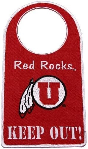 NCAA Utah Utes Red Rocks KEEP OUT Door Sign Hanger Dorm Hotel Bed Room ...