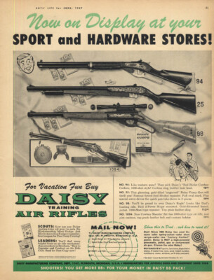 Now on display! Daisy BB Guns: Red Ryder Cowboy Carbine Pump Eagle &c ...