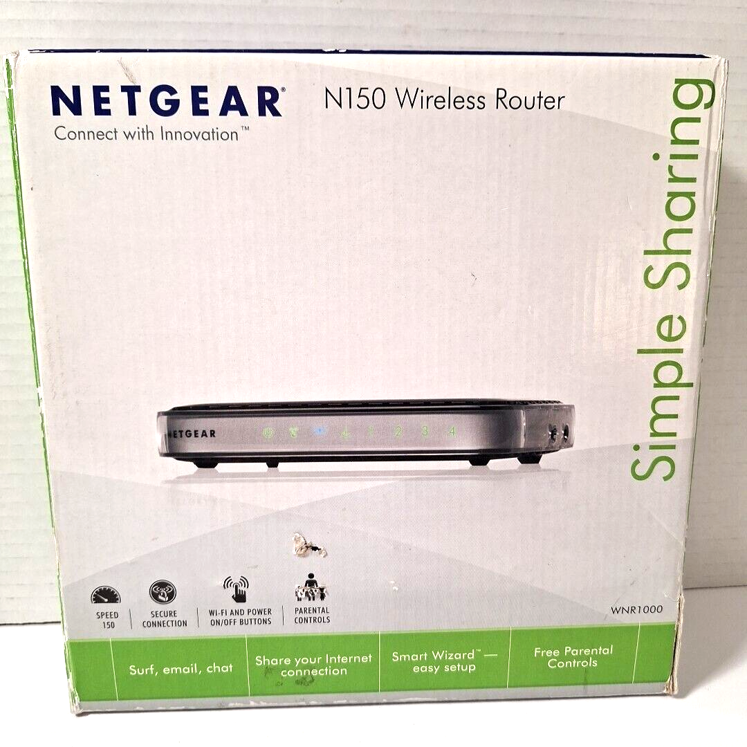 Netgear N150 150 Mbps 4-Port 10/100 Wireless Router WNR1000 Open Box ...