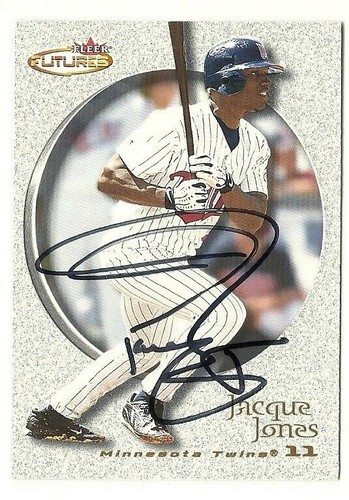 2001 FLEER #86 JACQUE JONES TWINS CUBS TIGERS AUTOGRAPHED SIGNED ...