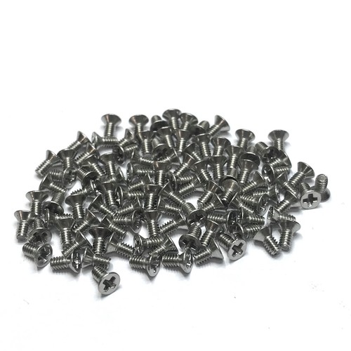 (PKG of 100) 2-56 x 3/16" Machine Screw, Phillips Flat Head 18-8 ...
