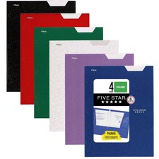 Five Star Four-pocket Portfolio 8 1/2 X 11 Assorted Colors Traditional ...