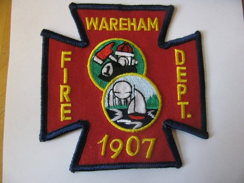 MASSACHUSETTS MA - WAREHAM Fire Rescue Dept Patch Iron On 4” Free Ship ...