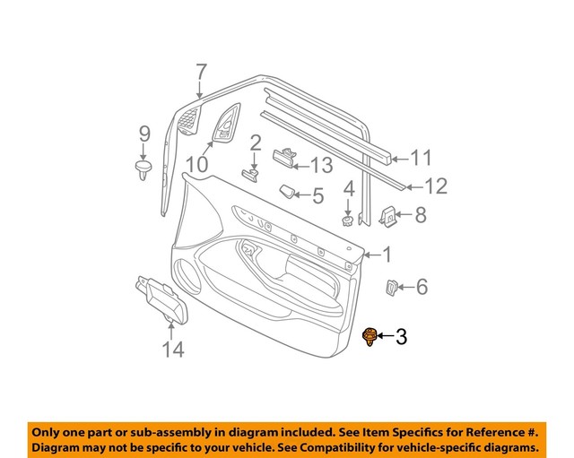 BMW OEM 95-01 750il Interior-rear Door-door Trim Panel Clip 51418101204 ...