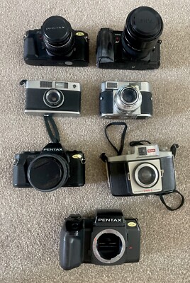 Assorted Vintage Film Cameras Inc Various Brands & Models Untested Job ...
