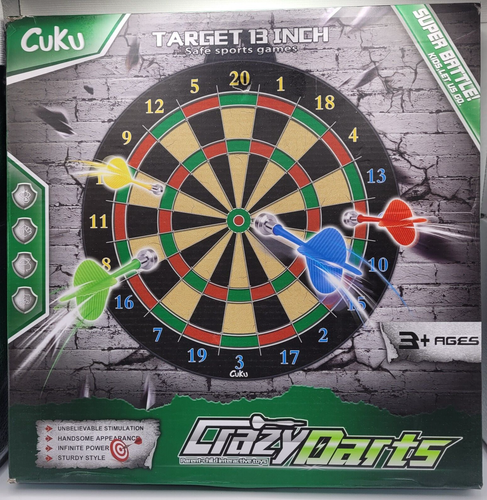 Cuku Magnetic Dart Board Crazy Darts 12pc Set - NEW | eBay