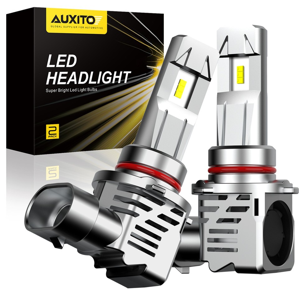 2X AUXITO 9005 HB3 LED Headlight Combo Kit Bulbs 6500K High Beam Lamps ...