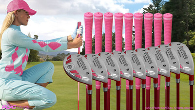 PINK LADIES ALL HYBRID RESCUE LADY HYBRIDS WOMENS FULL SET 3-PW + SW ...