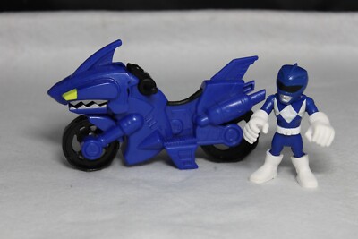 Hasbro Playskool Heroes Power Rangers Blue Ranger Figure & Shark Cycle ...
