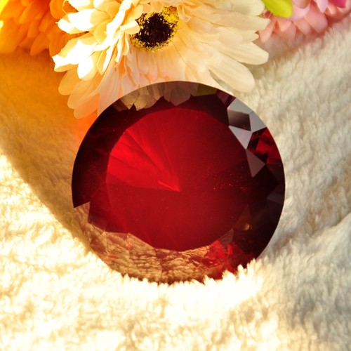 Red Crystal Paperweights Cut Glass Large Giant Diamond Jewel Wedding ...