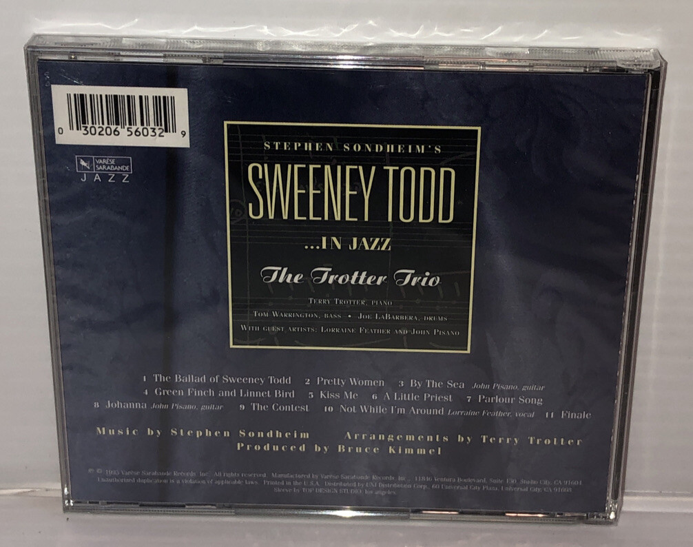 Stephen Sondheim's Sweeney Todd in Jazz by Trotter Trio (CD, Jul-1995 ...