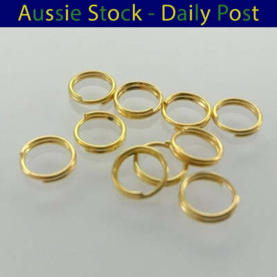 Gold Split Key Rings Small Keyrings Double Loop Fashion Single Key 6mm ...