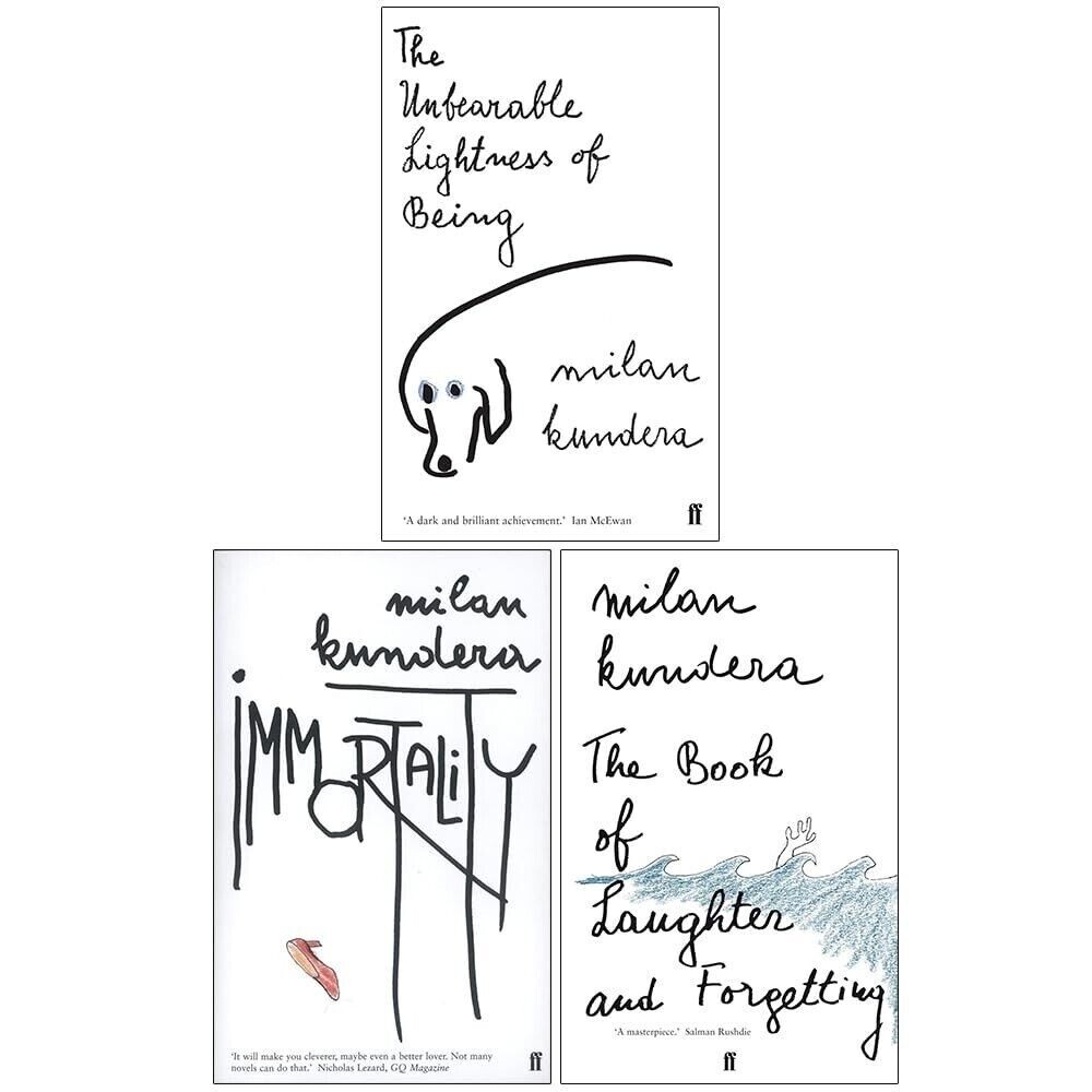 Milan Kundera Collection 3 Books Set Immortality,Unbearable Lightness ...