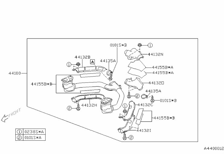 SUBARU OEM 93-05 Legacy Forester Impreza Front Exhaust Y Pipe ...