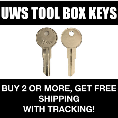 2 UWS (ONLY)Truck Tool Box keys cut to code replacement key codes CH501 ...