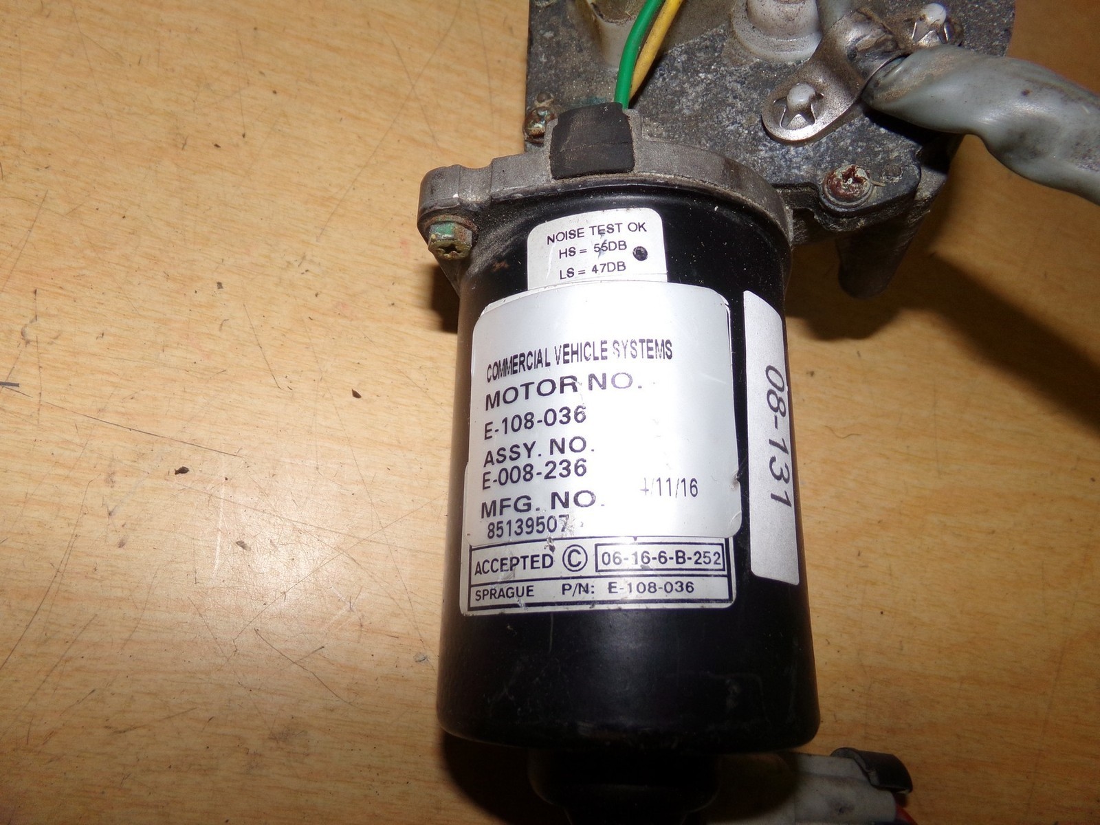 Sprague E-108-036 Volvo Wiper Motor *FREE SHIPPING* E-008-236 | eBay