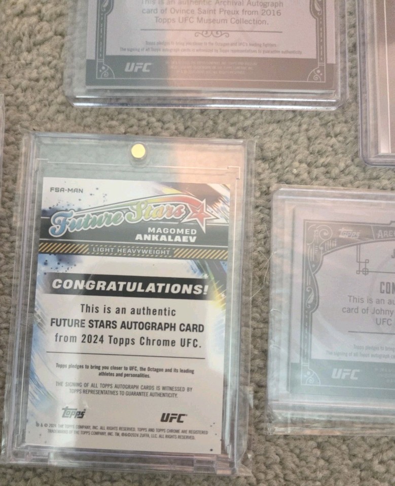 UFC LOT MUSEUM TOPPS AUTOS S# HENDRIX HOLLOWAY FLUFFY ELLENBERGER OSP ...