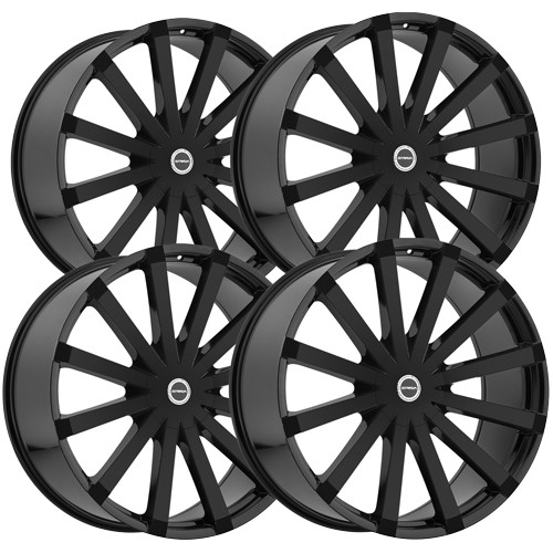 (4) Strada S50 Gabbia 20x8.5 5x112/5x115 +35mm Gloss Black Wheels Rims ...