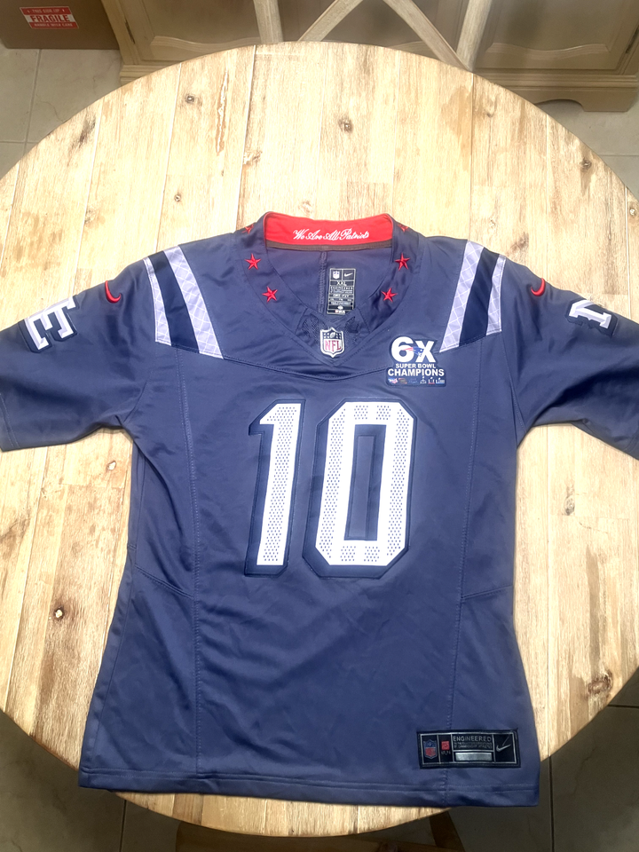 Drake Maye #10 Patriots 6X Super Bowl Champions Jersey Size XXL | eBay