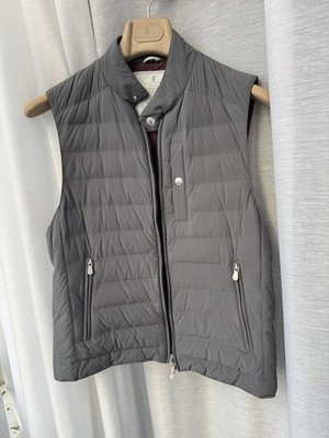 $1950 Brunello Cucinelli quilted padded down gilet Men Size M Goose ...