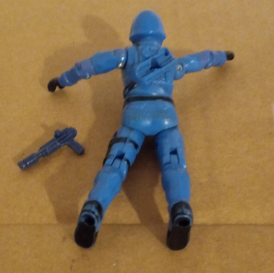 cobra commander gi joe hasbro action figure blue armor with gun | eBay