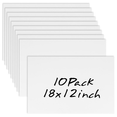 18x12 White Plastic Sign Blanks, 10 Pack, Double Sided, Rent, Events ...