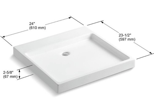 NEW Kohler K-2314-0 Purist Wading Pool Fireclay Vessel Sink in White | eBay