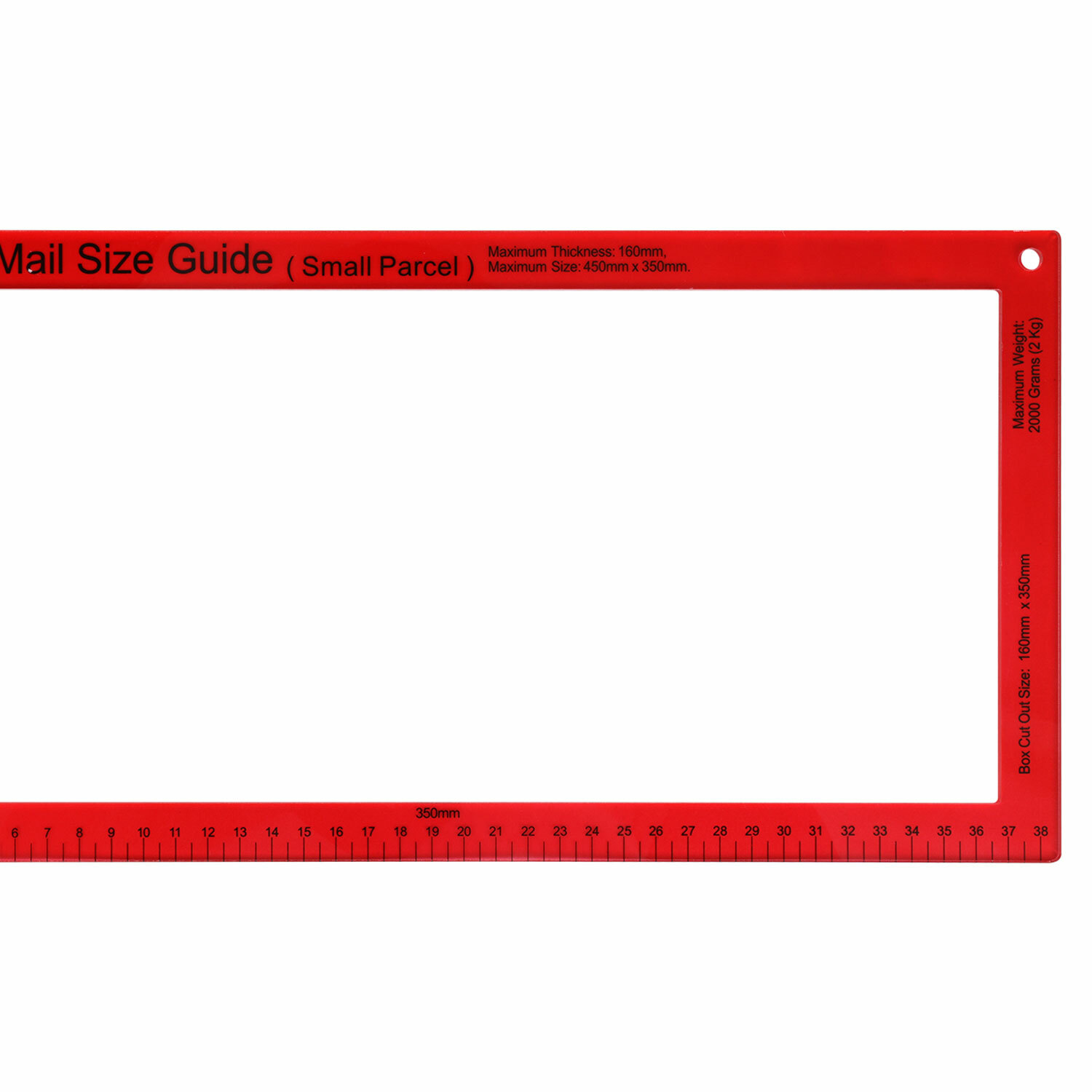Royal Mail PPI Letter Size Charge Guide Ruler Post Office Postal Price ...