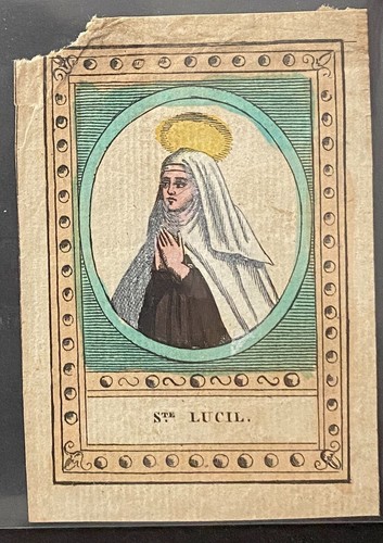 Small religious image 19th century Saint Lucil No. 371 | eBay