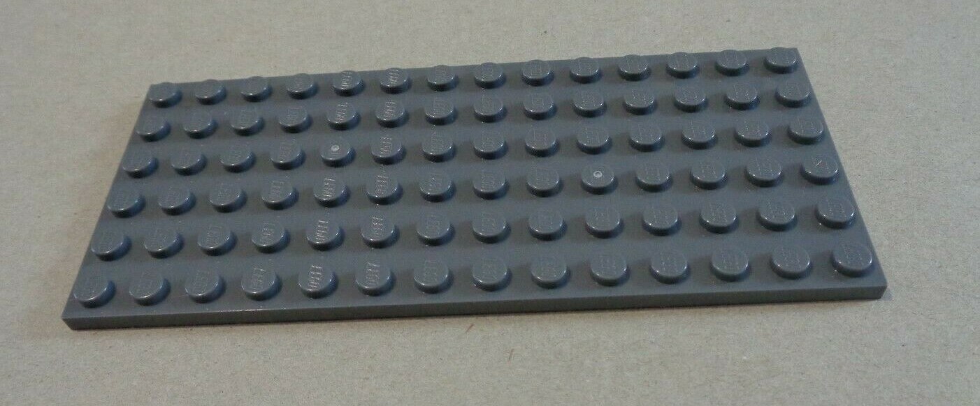 LEGO 3456 - 4210720 Plate 6 X 14 Dark Stone Grey X1 Parts & Bricks for ...