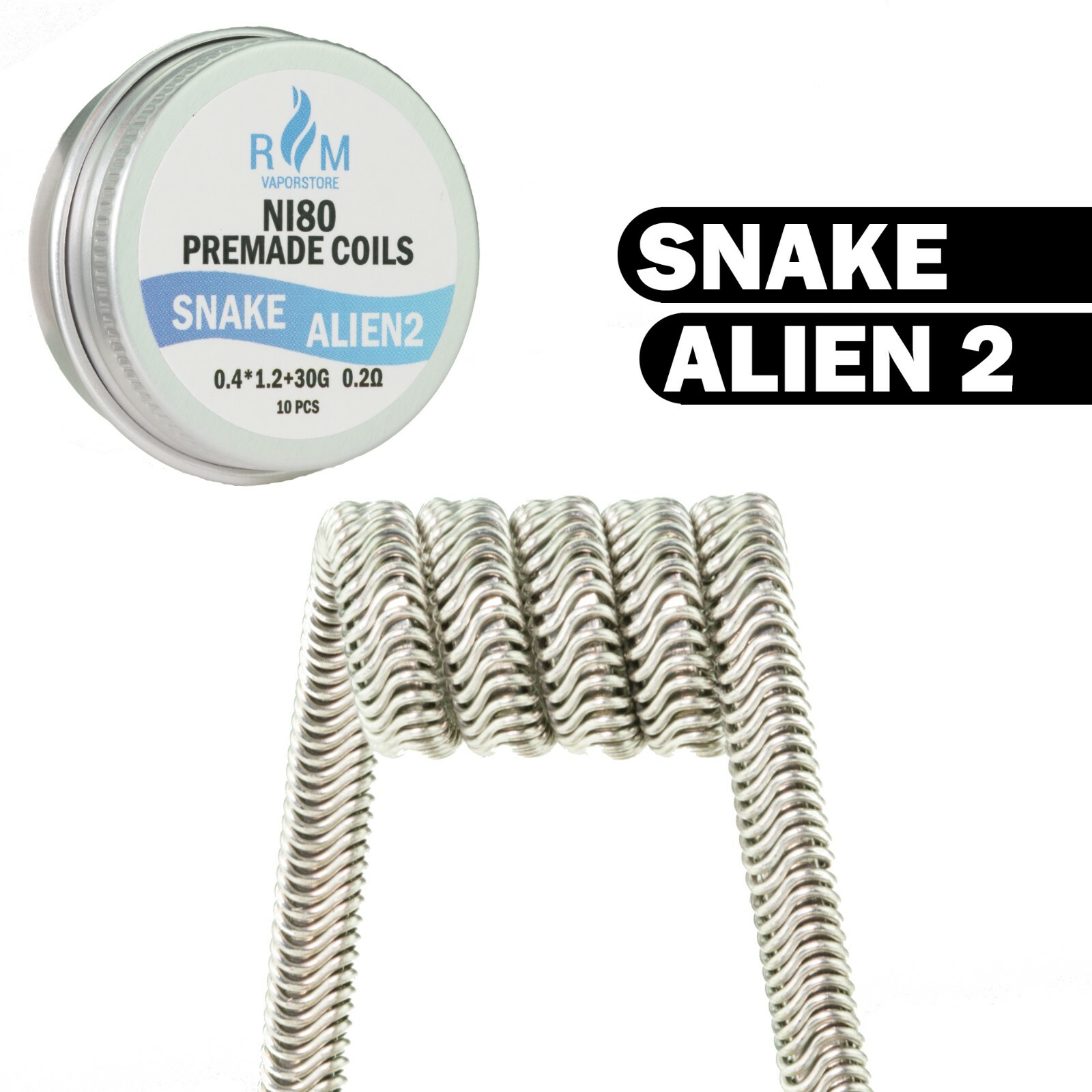 Prebuilt Vape Coils 10pcs For RDA RTA Tanks Snake Alien, V2, Clapton ...