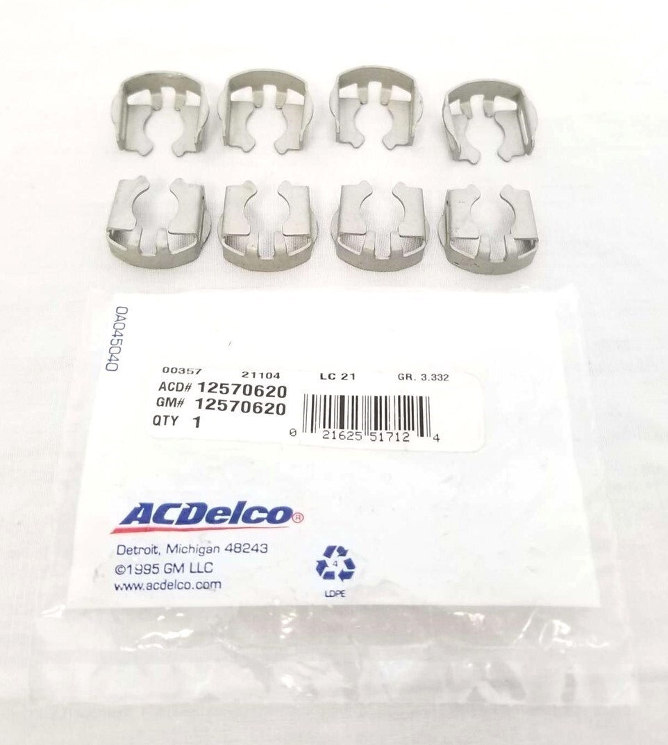 Set of 8 AC Delco Fuel Injector Clips Retainer GM Original Equipment ...