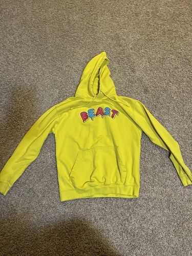 Mr Beast Yellow Frosted Donut Pullover Hoodie - Adult Large! Vaulted ...